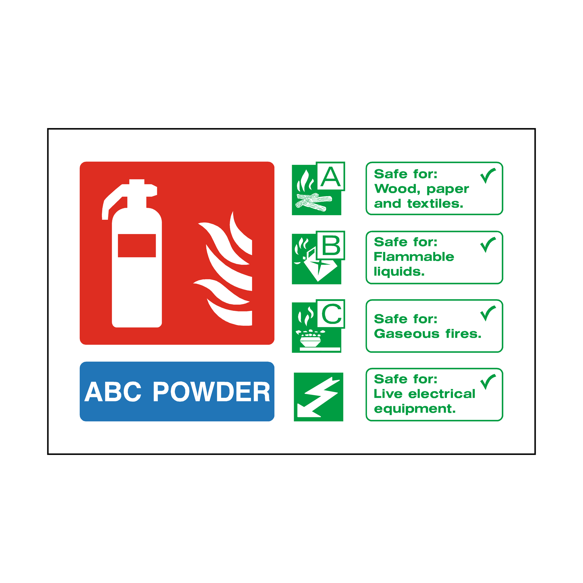 ABC Powder Extinguisher Sign | Safety-Label.co.uk
