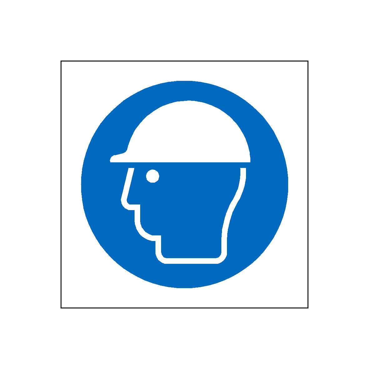 Wear Hard Hat Symbol Sign | Safety-Label.co.uk