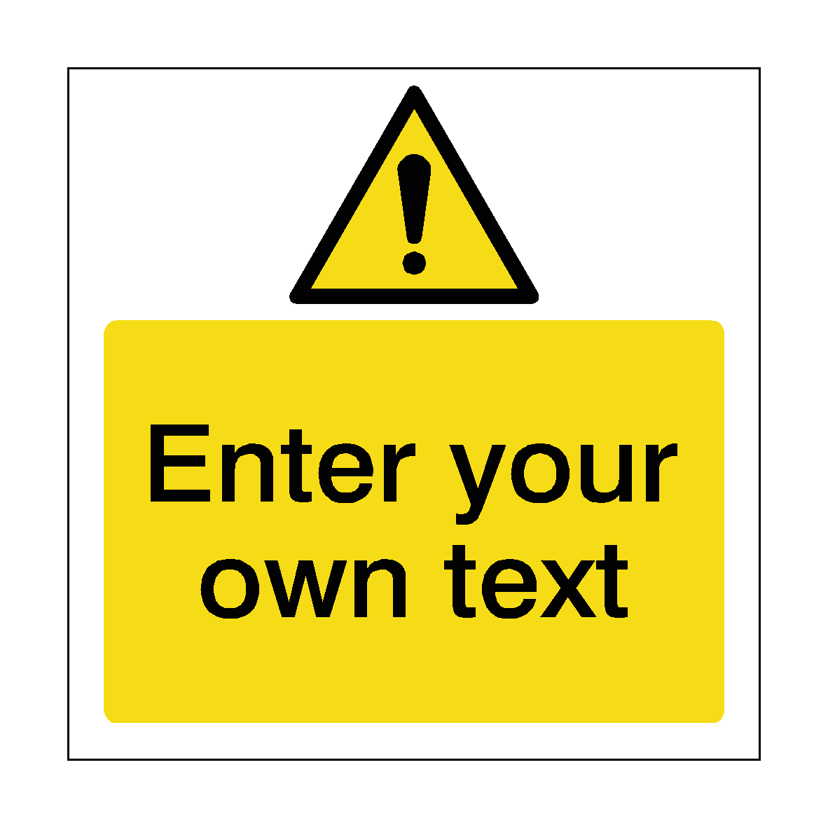 General Hazard Custom Square Sticker | Safety-Label.co.uk