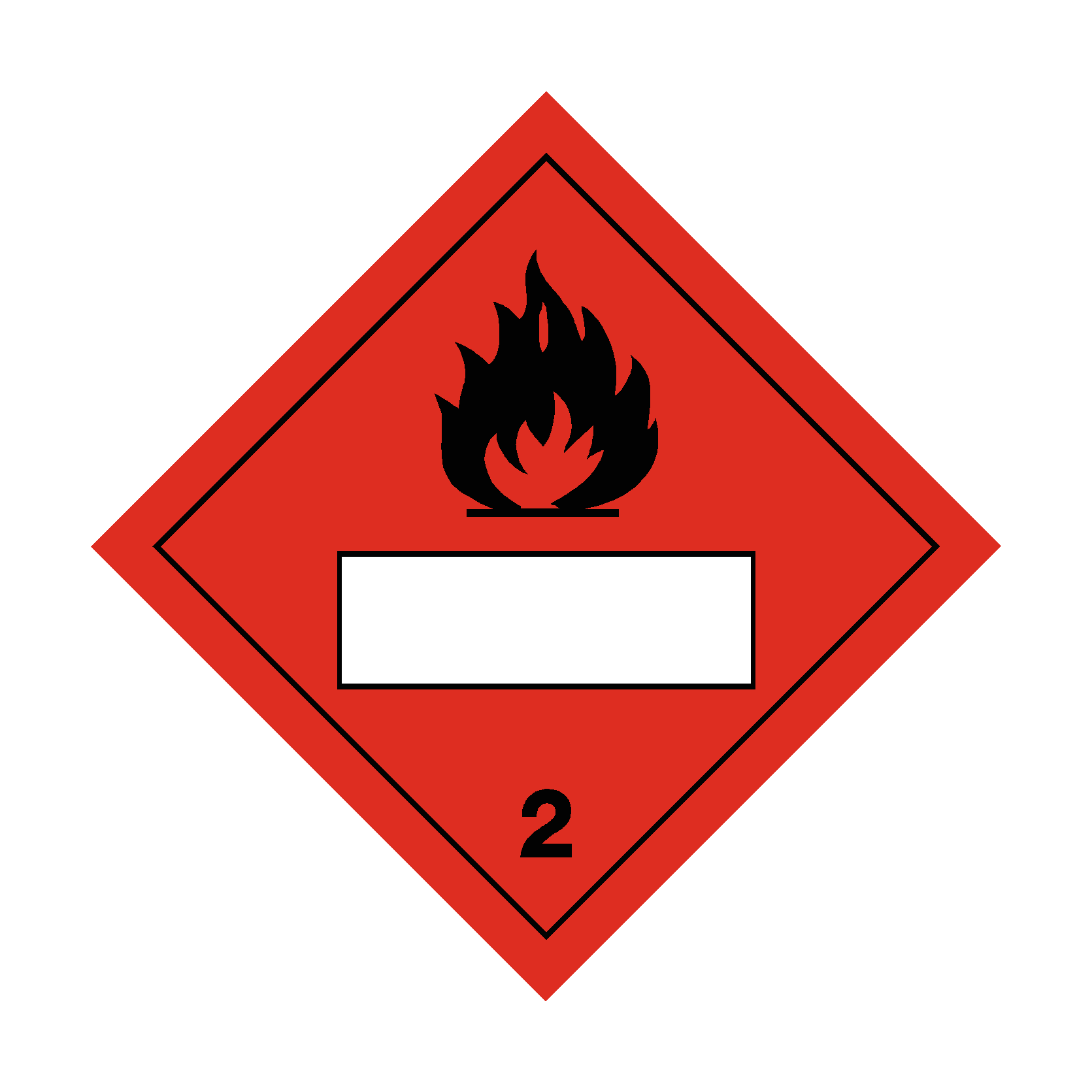 Flammable Text Box 2 Sticker