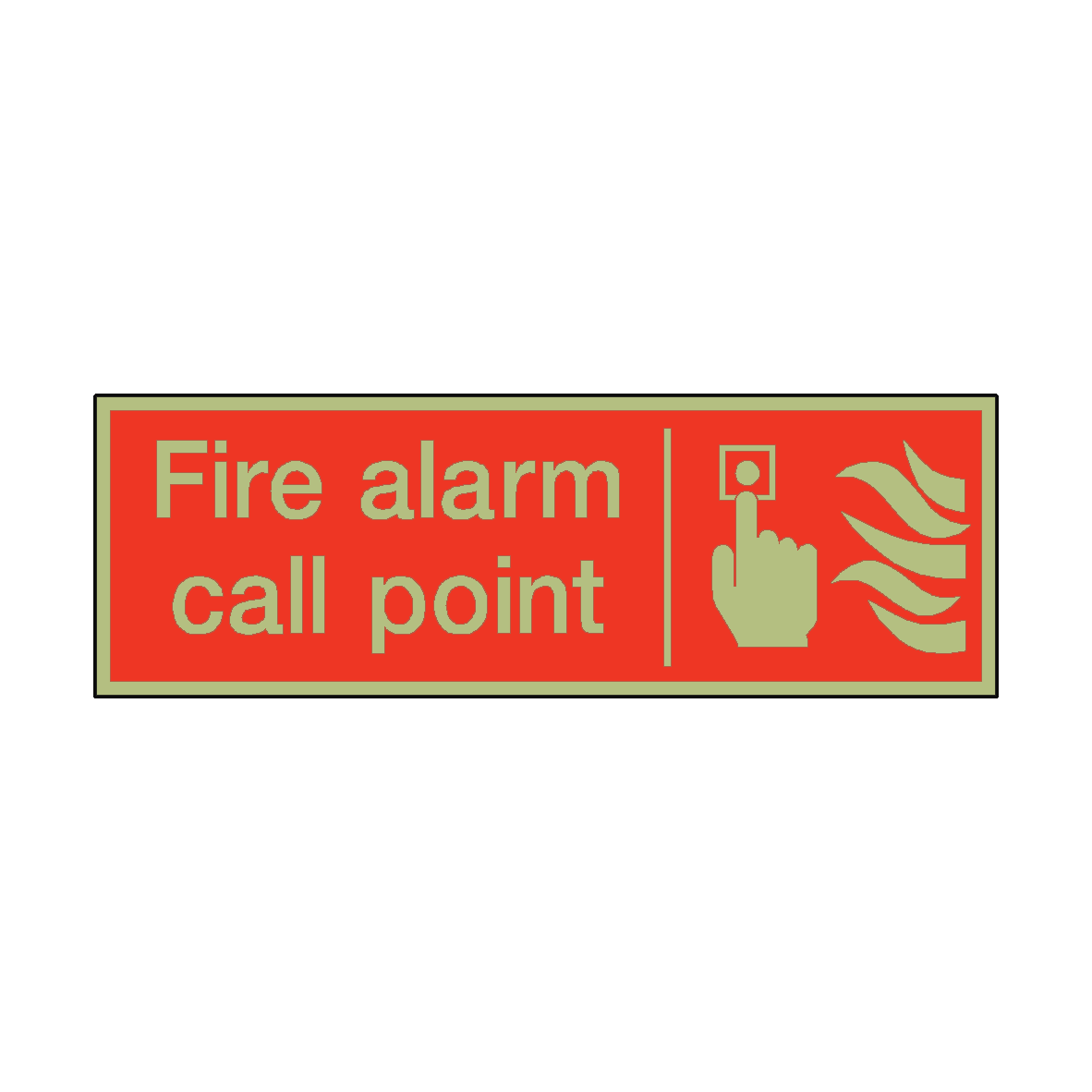 Photoluminescent Fire Alarm Call Point Safety Sign | Safety-Label.co.uk