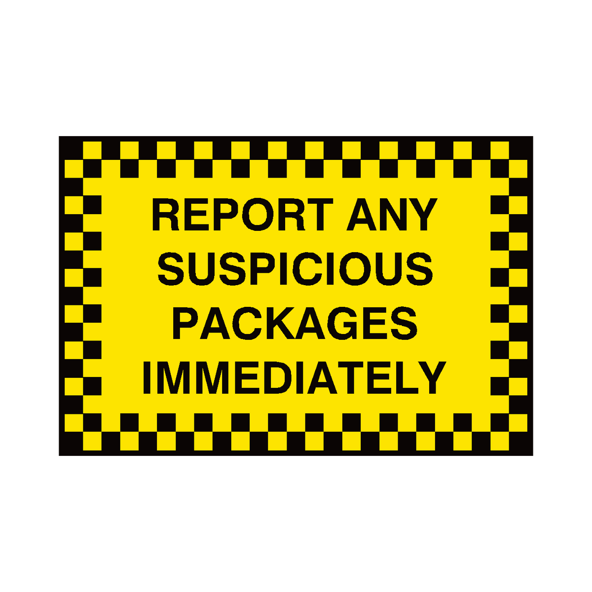Report Suspicious Package Security Sticker
