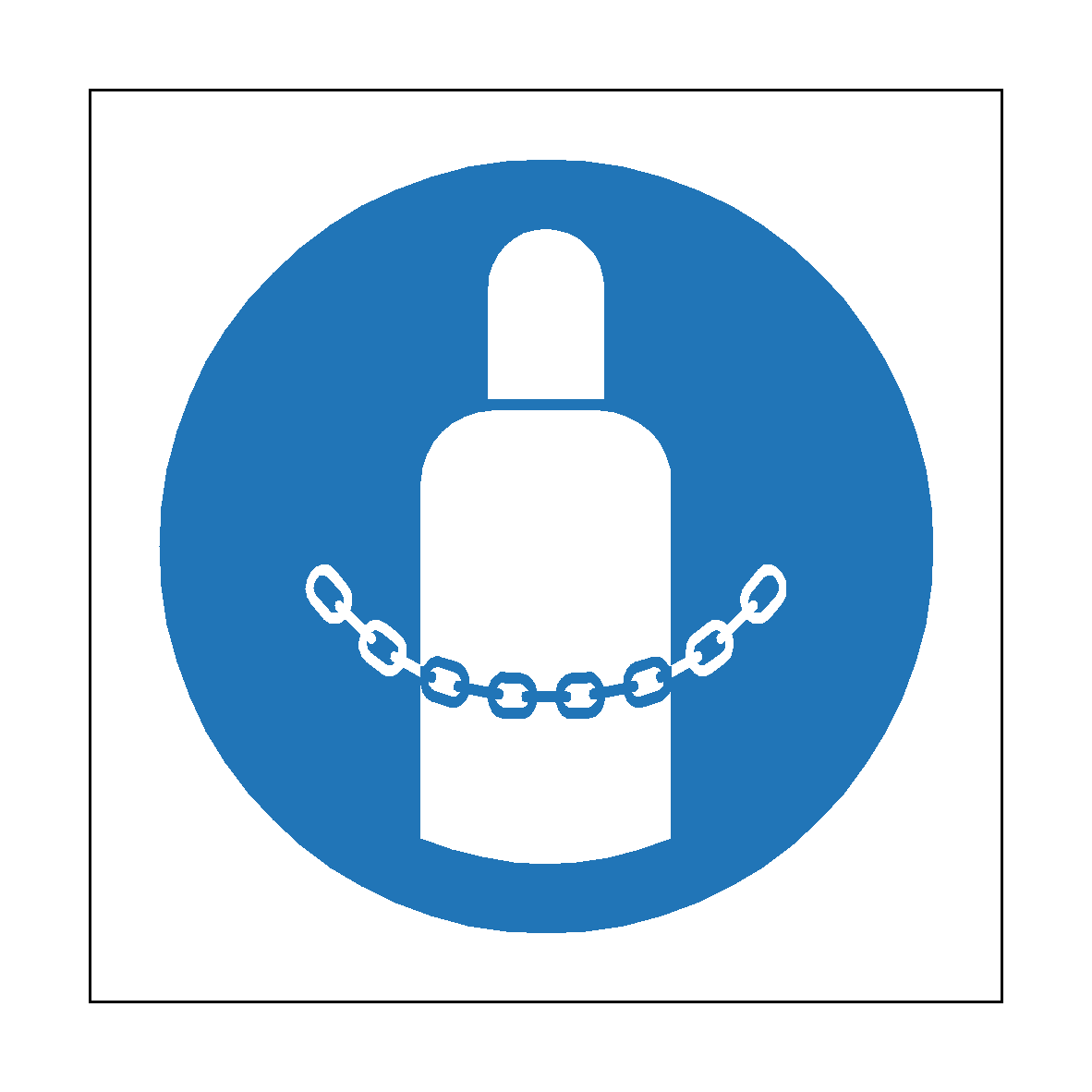 Secure Gas Cylinders Symbol Label | Safety-Label.co.uk