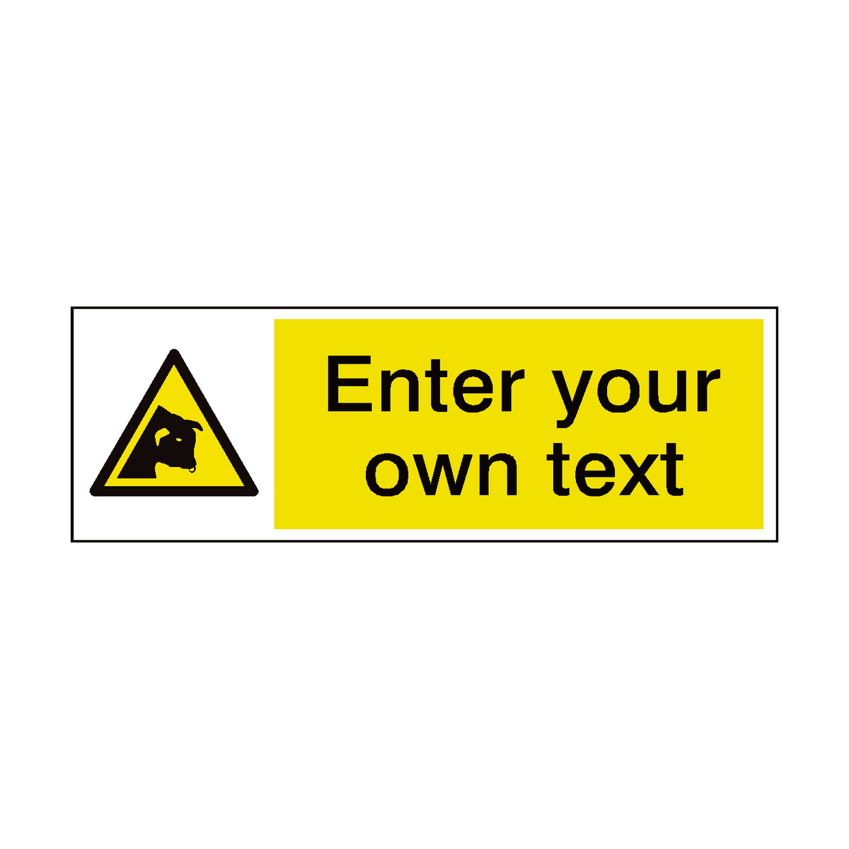 Bull Warning Custom Sign