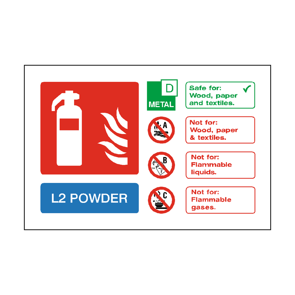L2 Powder Extinguisher Sticker | Safety-Label.co.uk