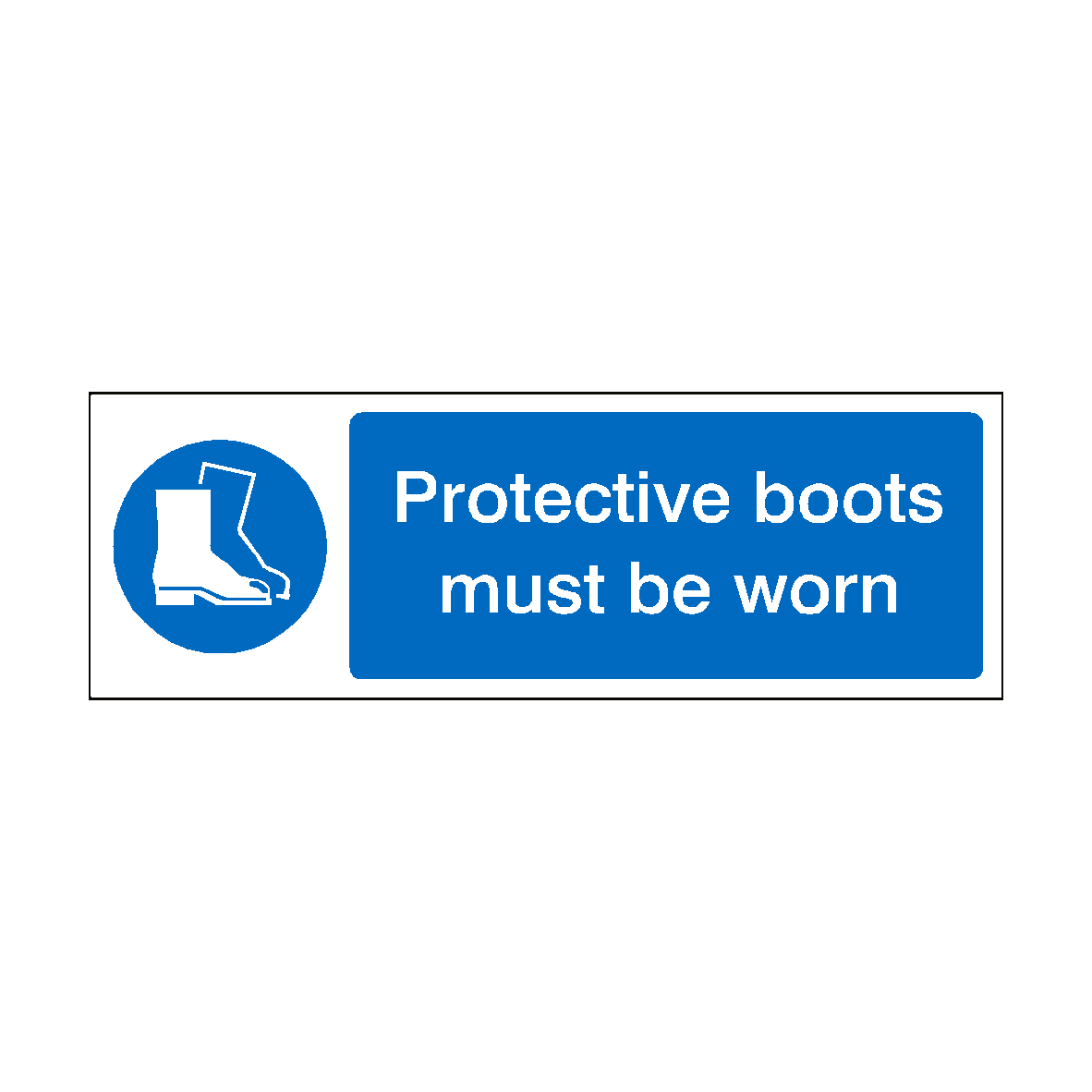 Protective Boots Must Be Worn Sign | Safety-Label.co.uk