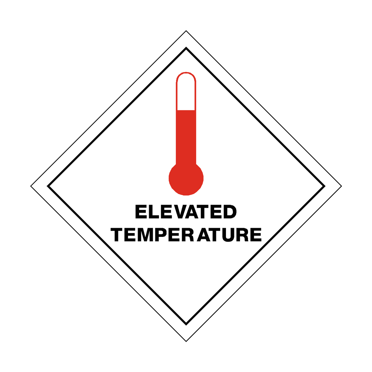 Elevated Temperature Sticker | Safety-Label.co.uk