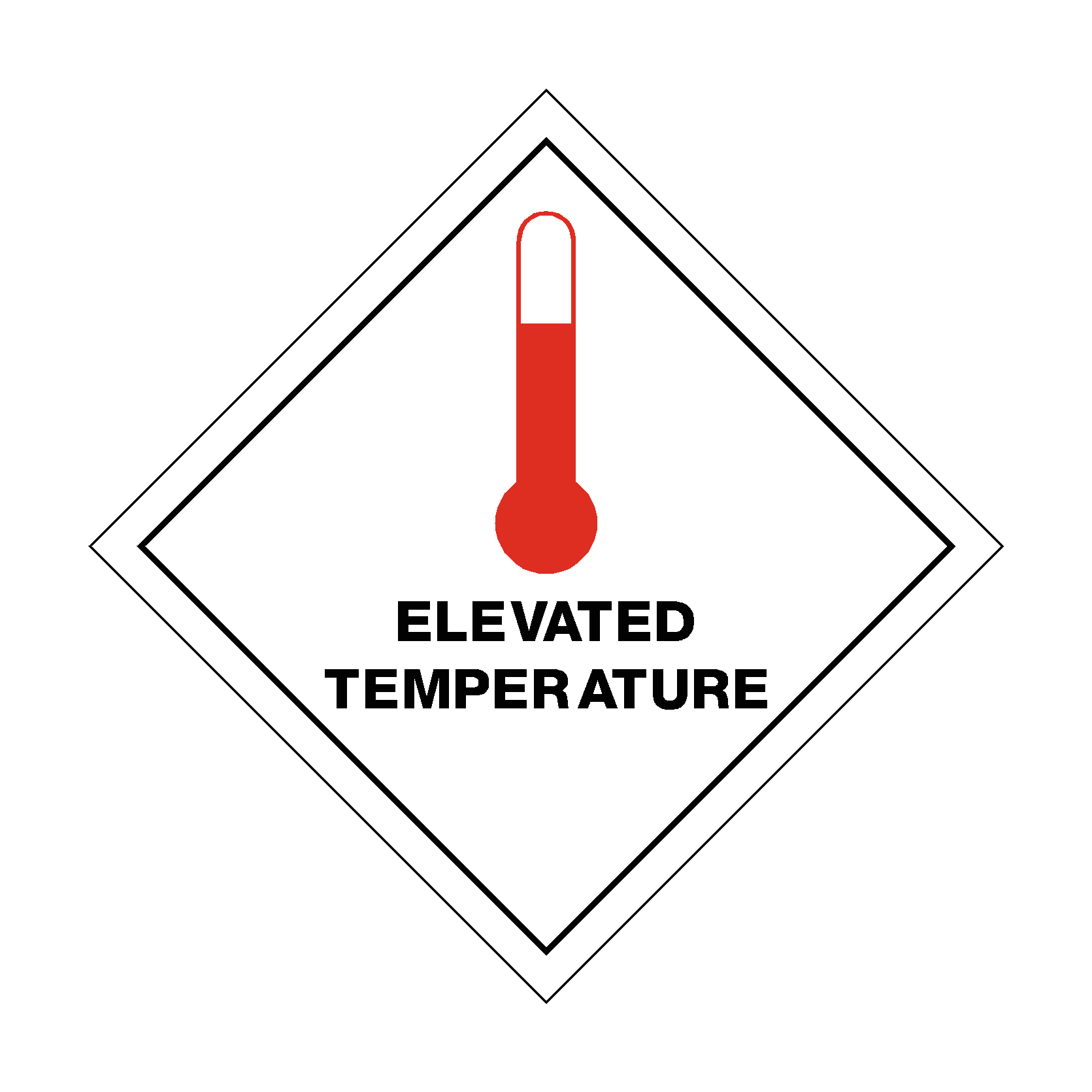 Elevated Temperature Sticker