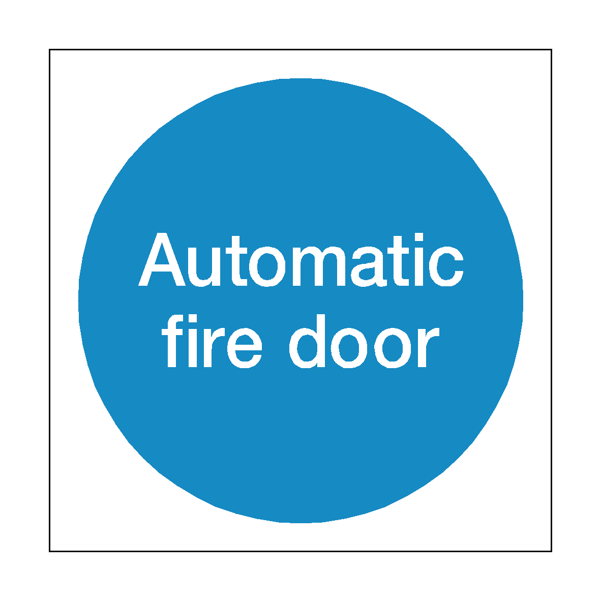 Automatic Fire Door Sticker | Safety-Label.co.uk
