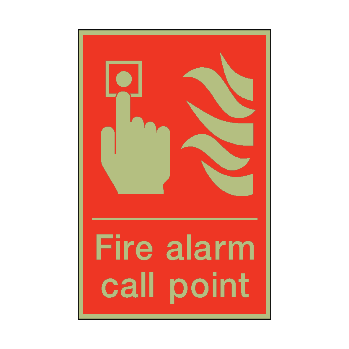 Photoluminescent Fire Alarm Call Point Sticker | Safety-Label.co.uk