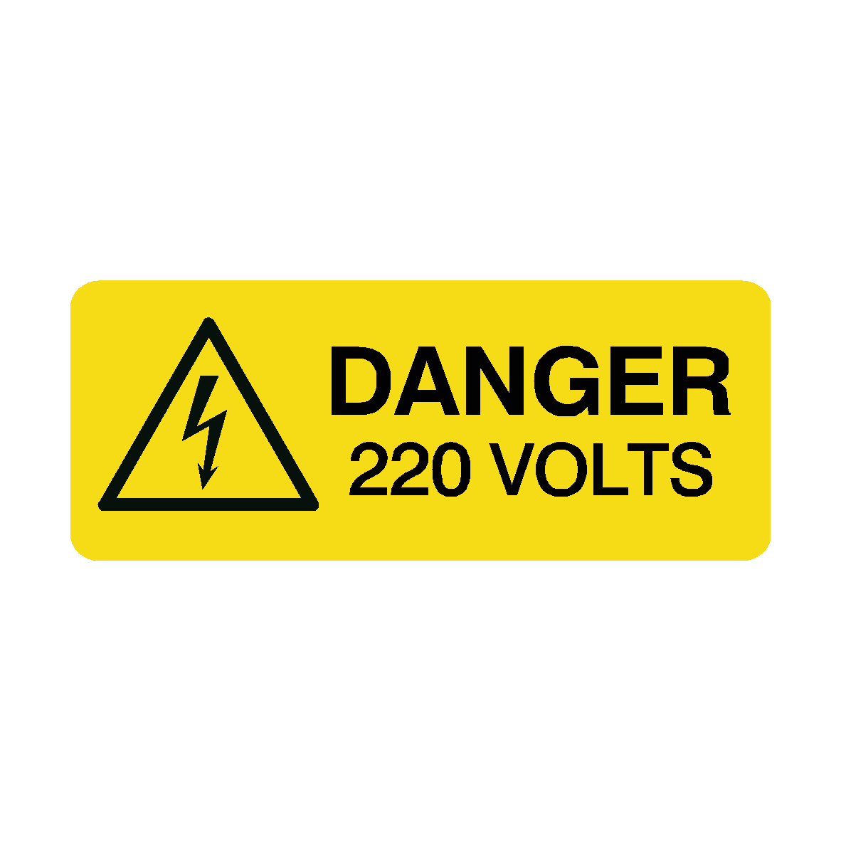 220 Volts Logo Danger 220 Volts Labels The Label People