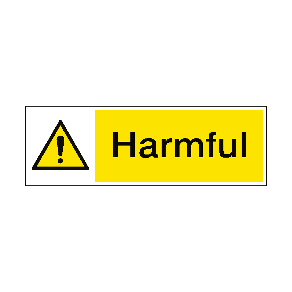 Harmful Hazard Sticker | Safety-Label.co.uk