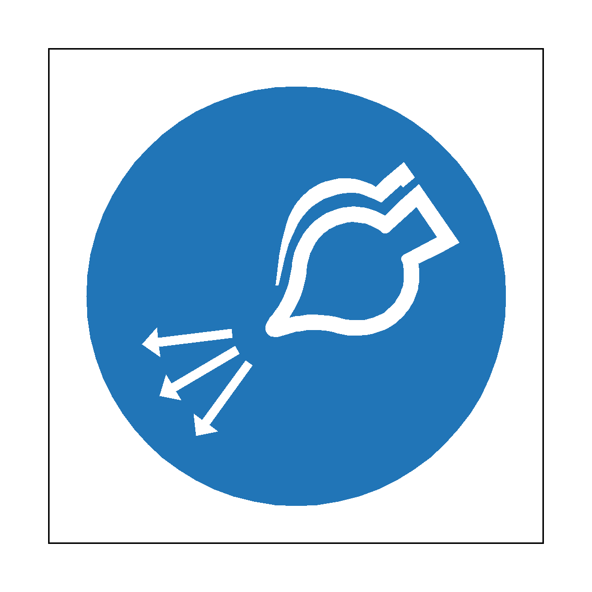 Start Air Supply In Launch Sequence Symbol Label | Safety-Label.co.uk