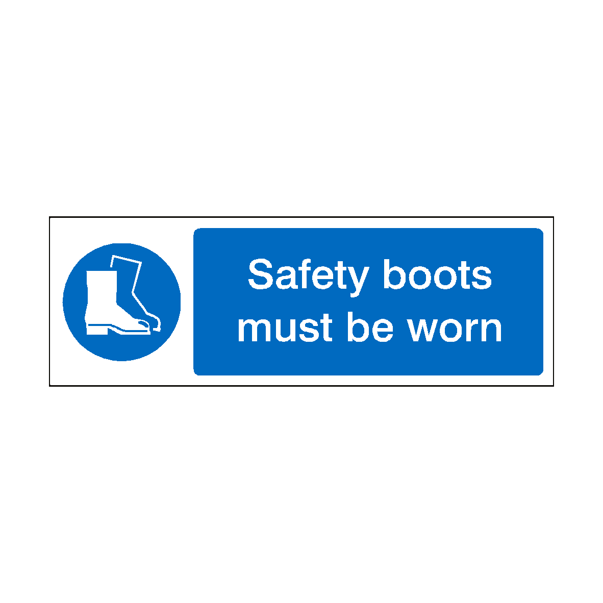 Safety Boots Must Be Worn Sign | Safety-Label.co.uk