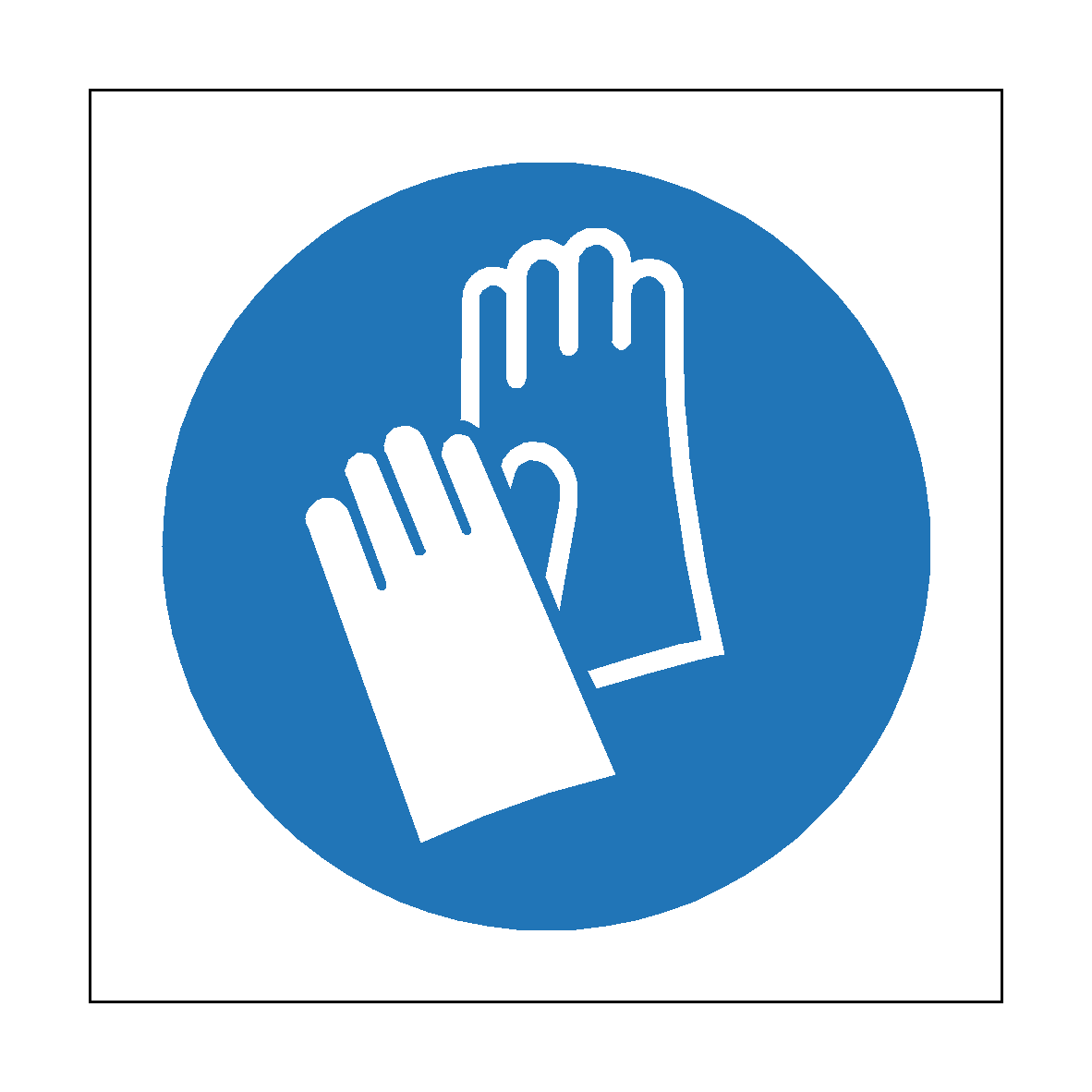 Wear Protective Gloves Symbol Label