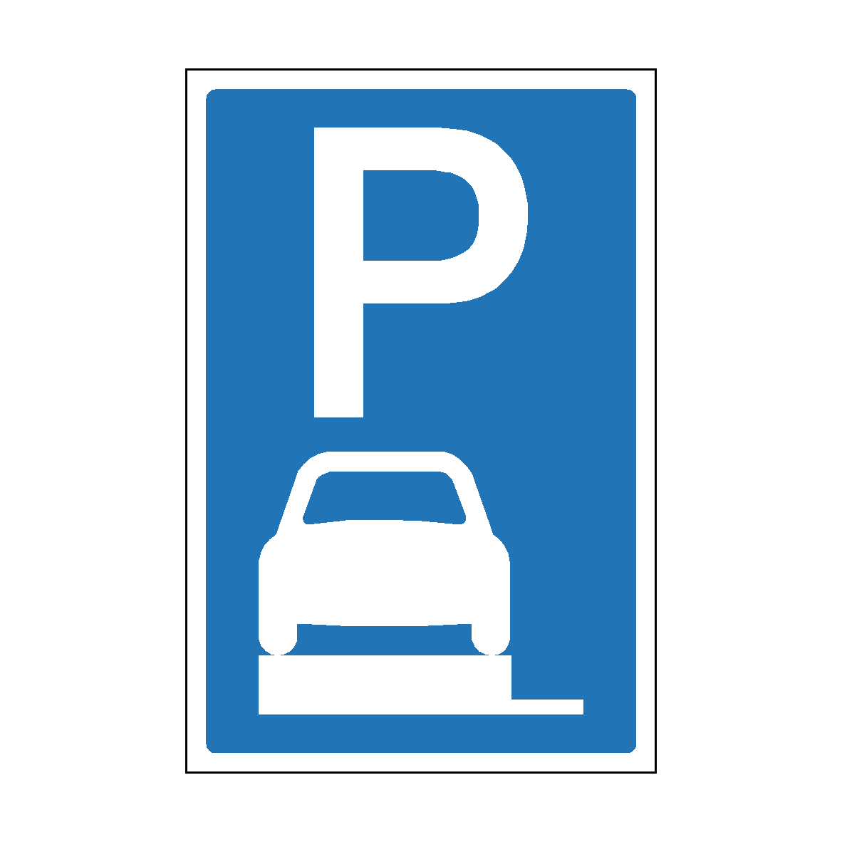 Full Curb Parking Sign | Safety-Label.co.uk