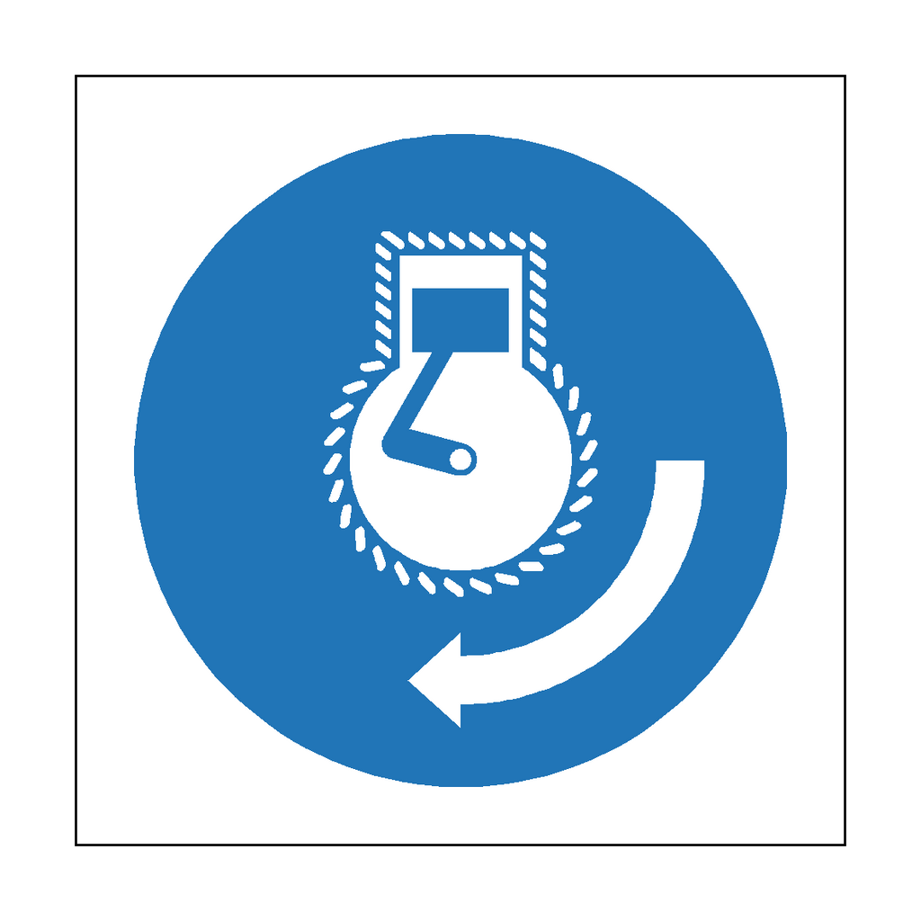 Start Engine In Launch Sequence Symbol Label | Safety-Label.co.uk