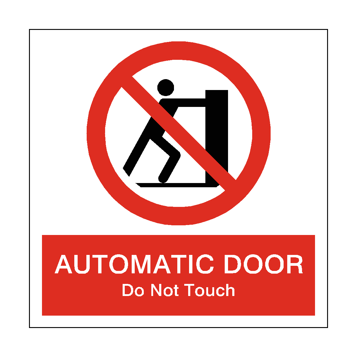 Automatic Door Do Not Touch Prohibition Touch Sticker