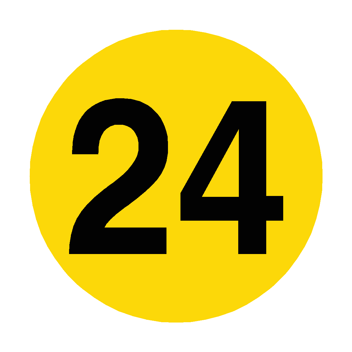Number 24 Floor Marker | Safety-Label.co.uk