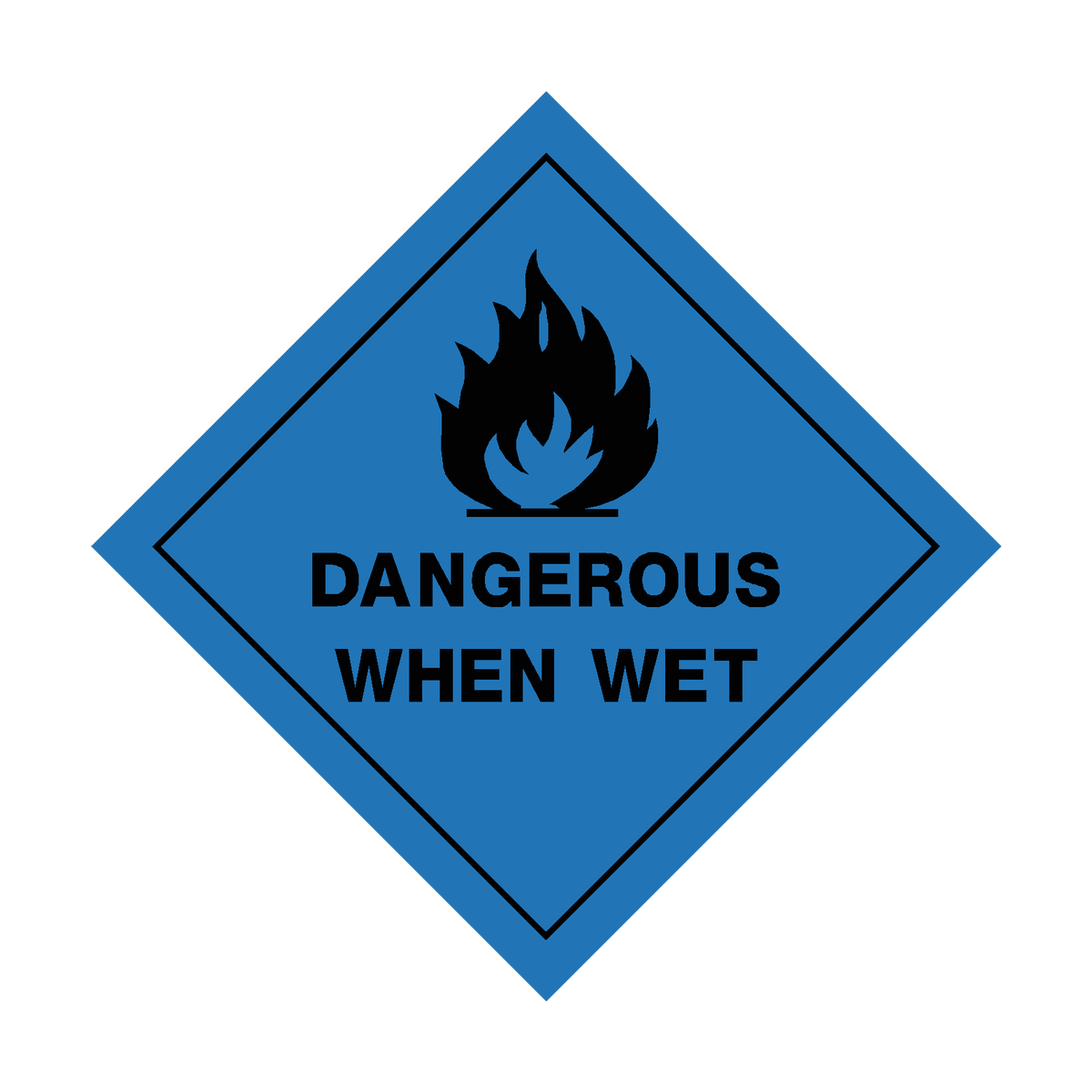 Dangerous When Wet Sticker | Safety-Label.co.uk