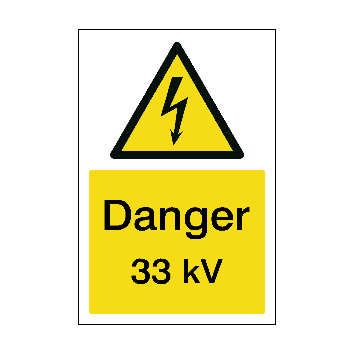 33 kV Electrical Safety Sign | Safety-Label.co.uk