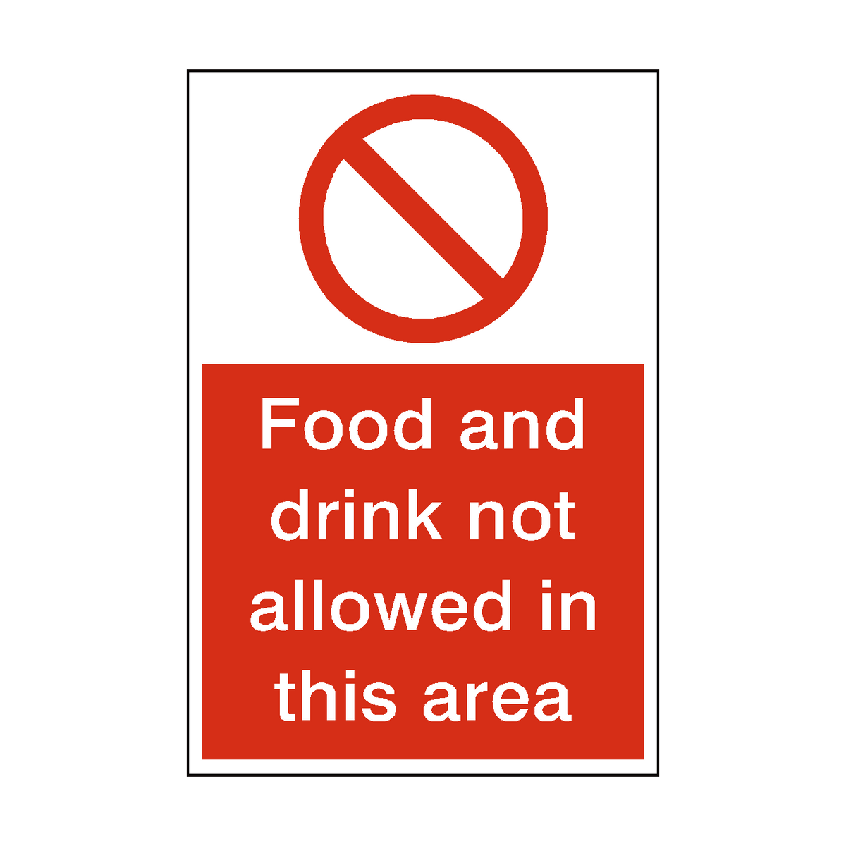 Food And Drink Not Allowed Sticker | Safety-Label.co.uk
