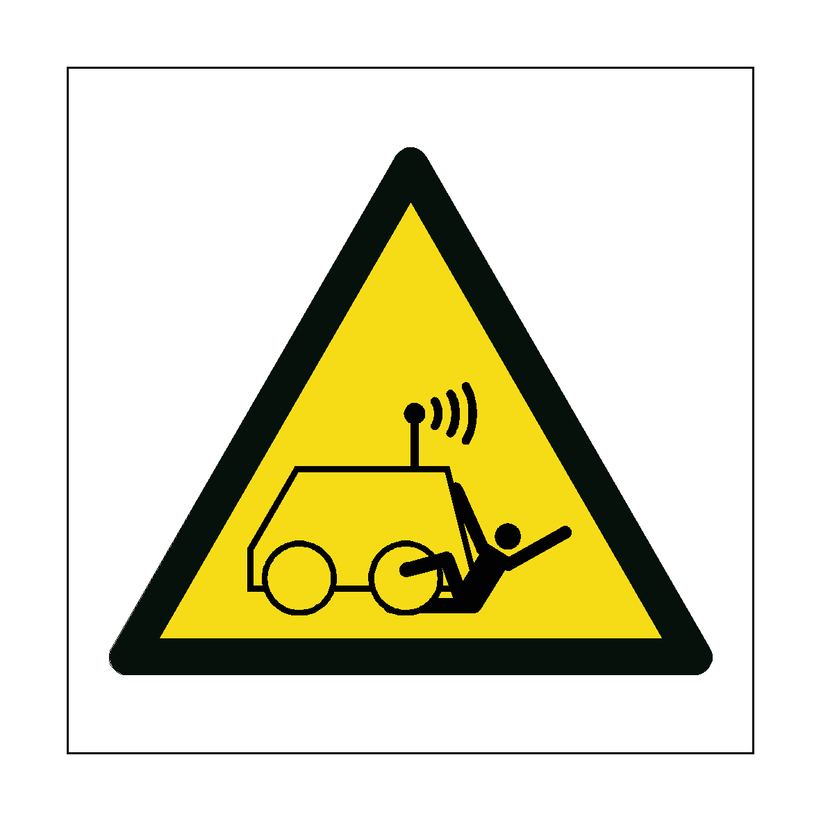 Autonomous Vehicle Hazard Symbol Label | Safety-Label.co.uk