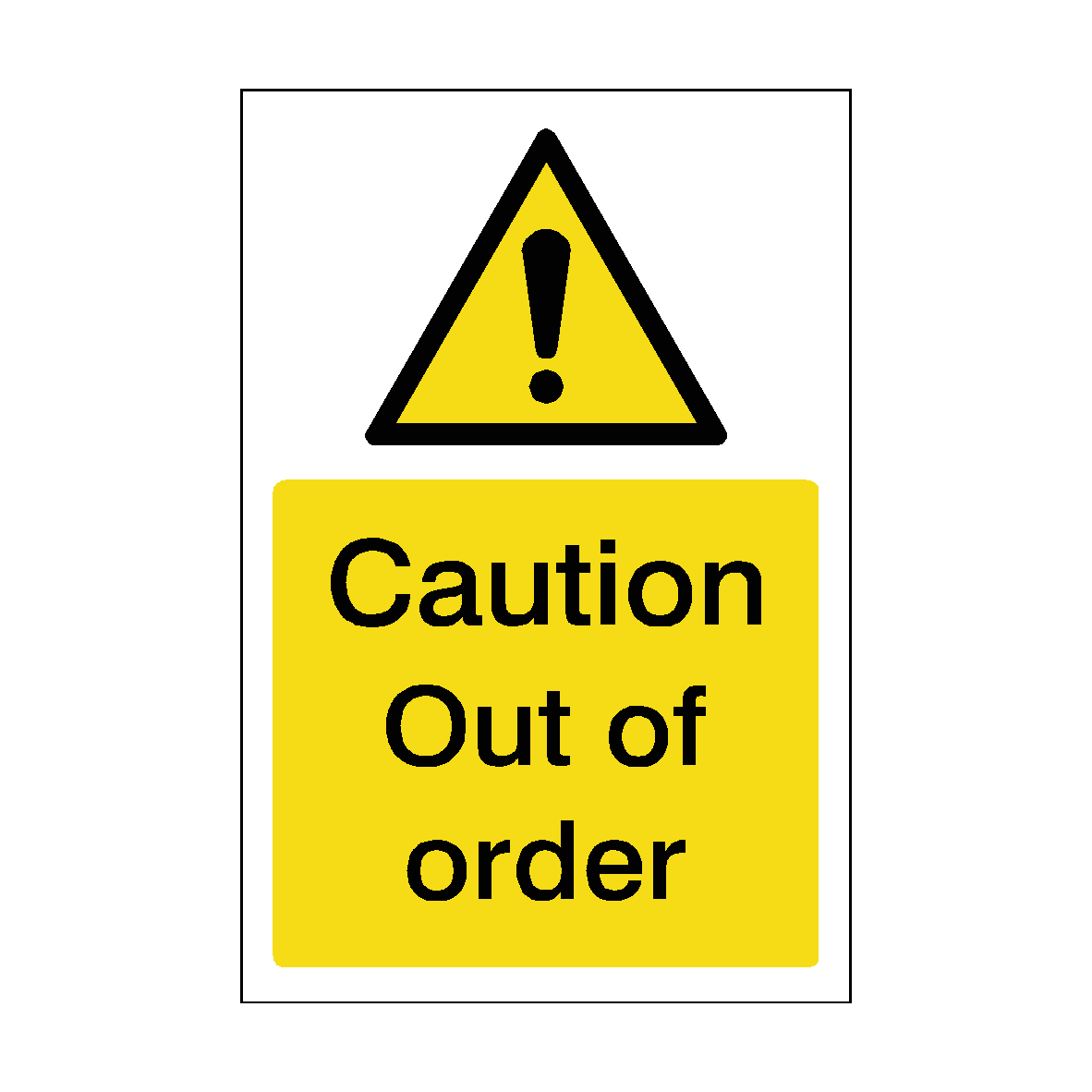 Out Of Order Sticker | Safety-Label.co.uk