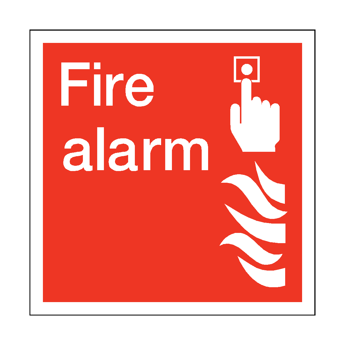 Fire Alarm Square Sign | Safety-Label.co.uk