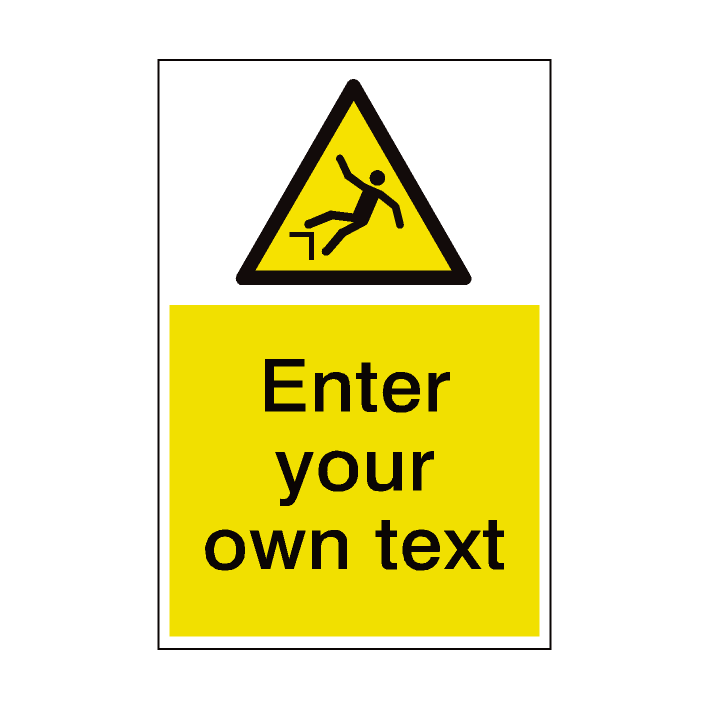 Drop Hazard Custom Hazard Sign | Safety-Label.co.uk