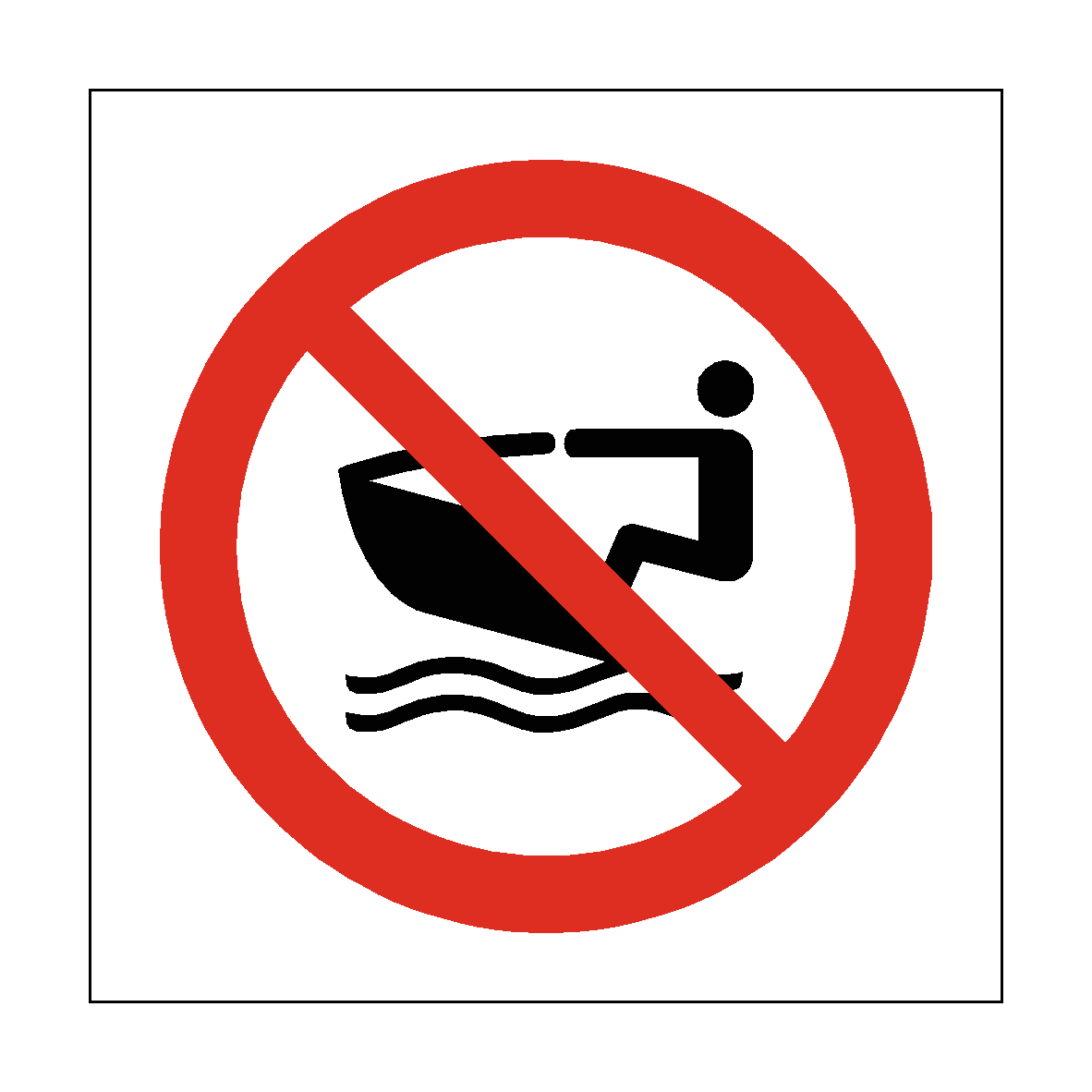 No Personal Water Craft Symbol Label | Safety-Label.co.uk