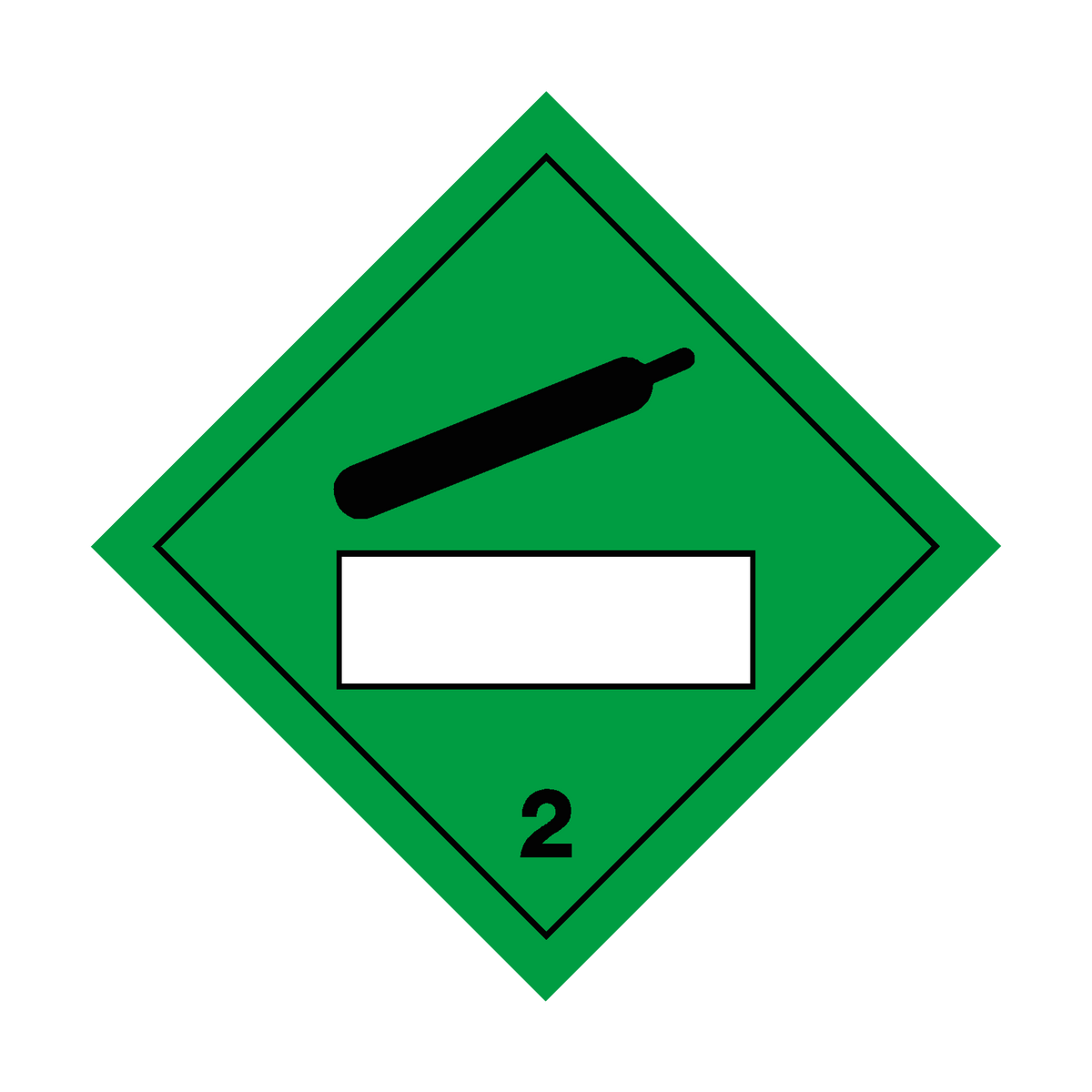 Gas Container Text Box 2 Sticker | Safety-Label.co.uk