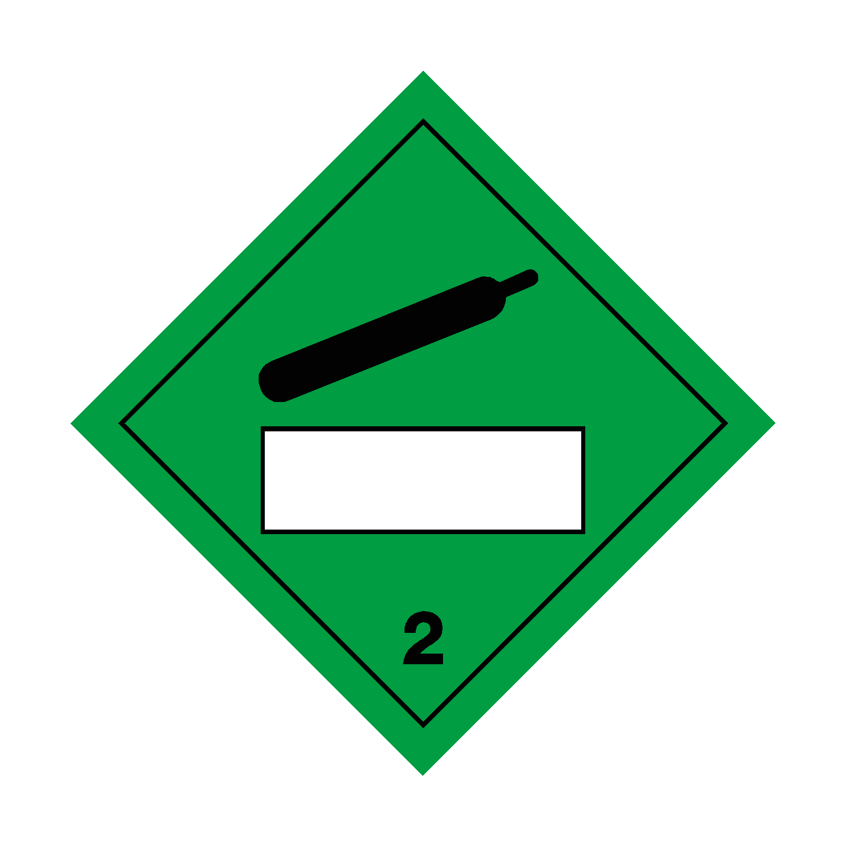 Gas Container Text Box 2 Sticker | Safety-Label.co.uk