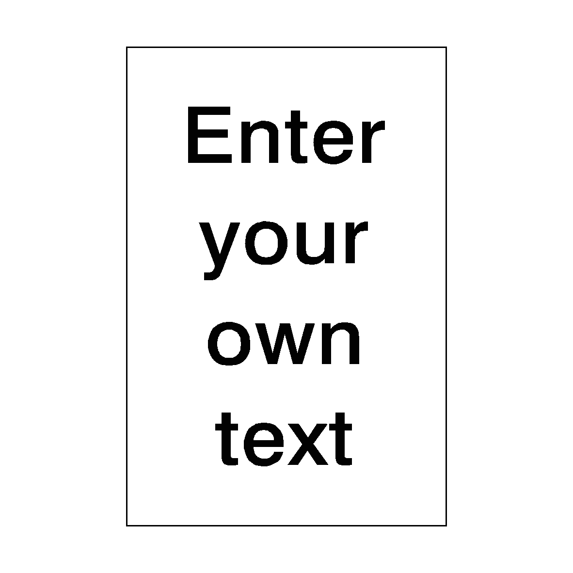 Custom Sticker Black Portrait | Safety-Label.co.uk