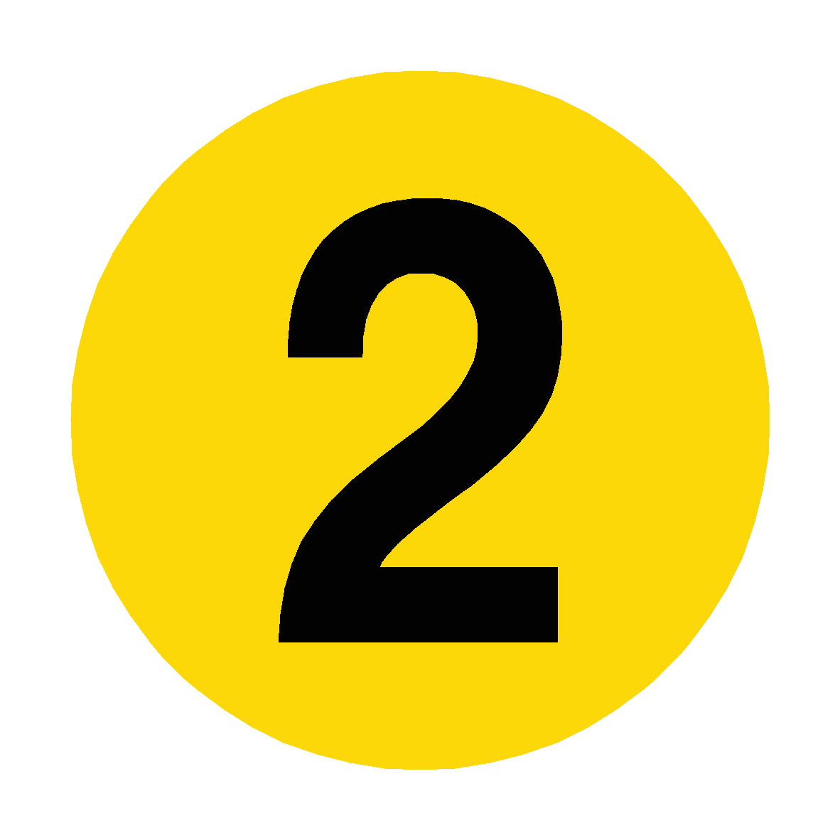 Number 2 Floor Marker | Safety-Label.co.uk