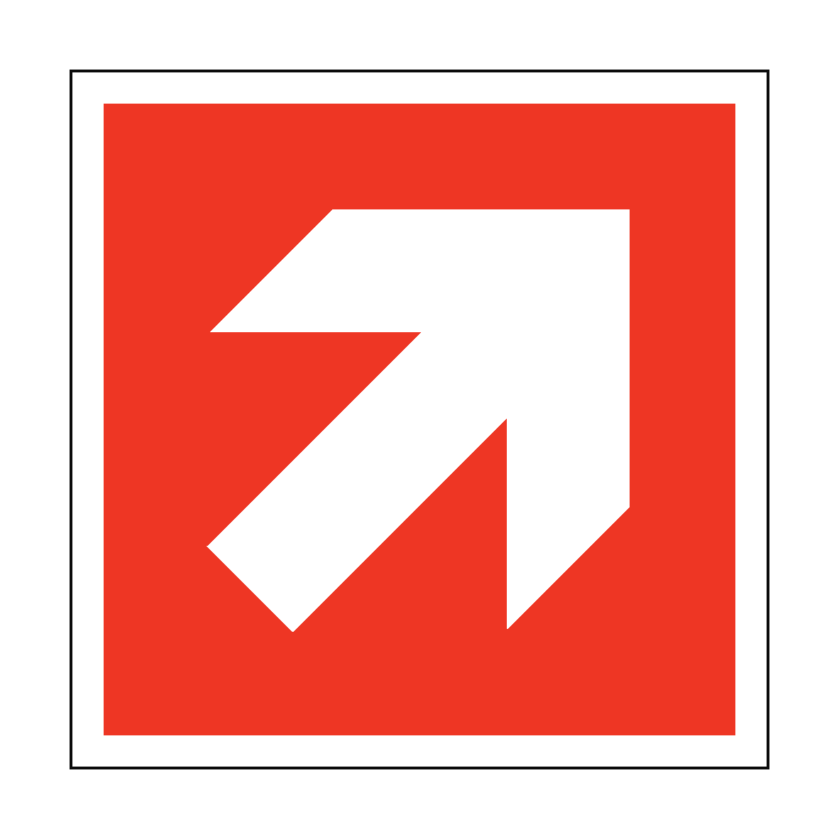 Arrow Safety Sign Up Right | Safety-Label.co.uk