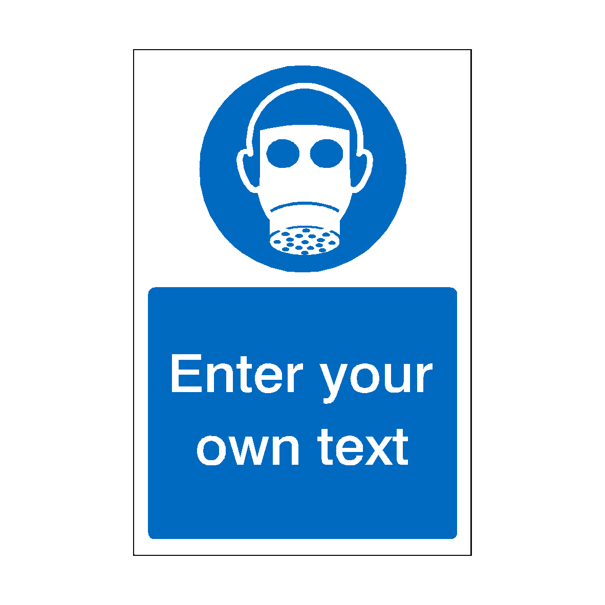 Wear Respiratory Protection Custom Mandatory Sign | Safety-Label.co.uk