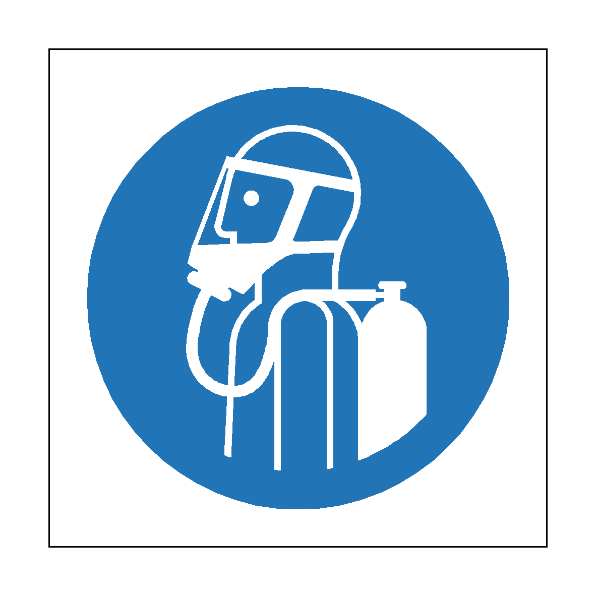 Use Self-Contained Breathing Apparatus Symbol Label | Safety-Label.co.uk