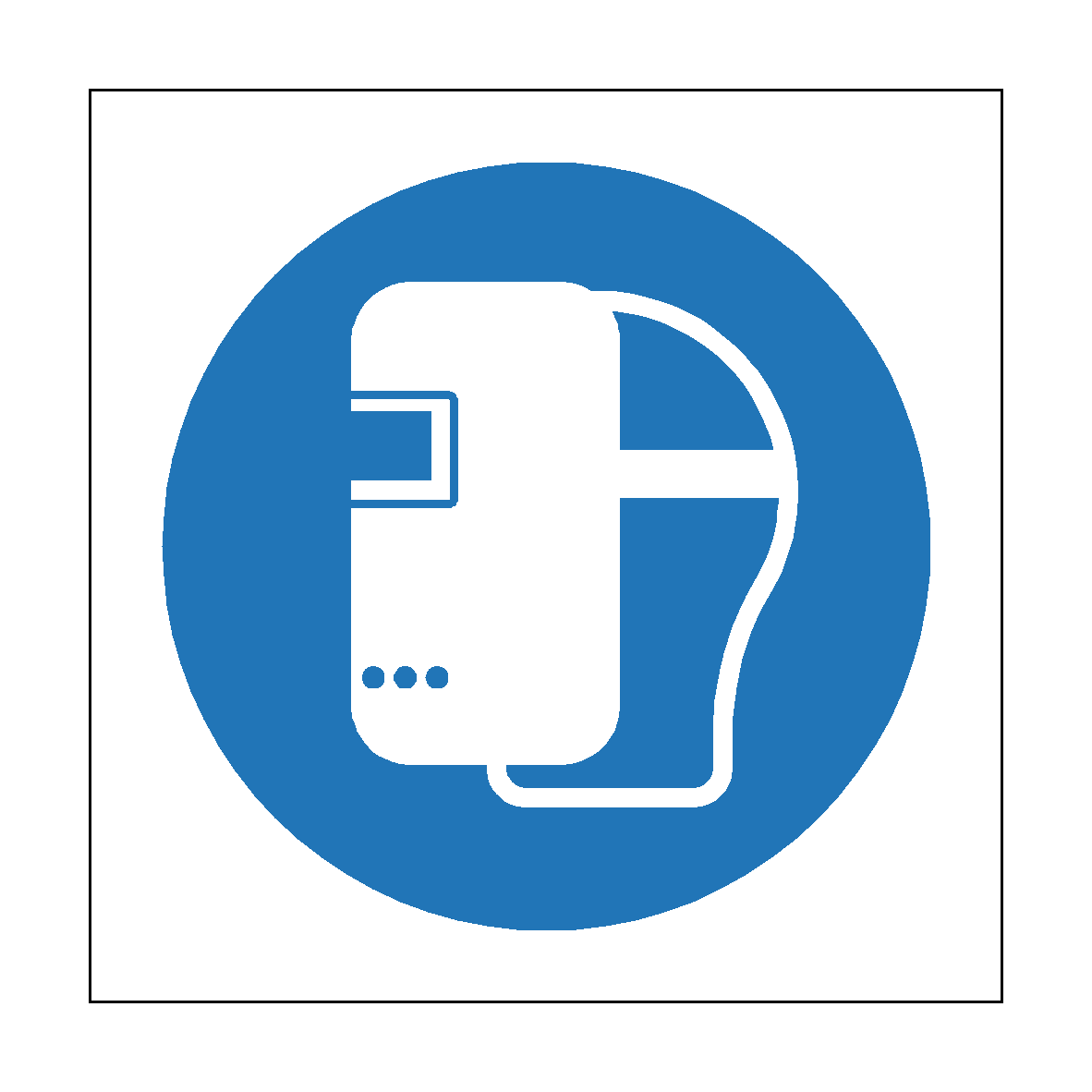 Wear Welding Mask Symbol Label