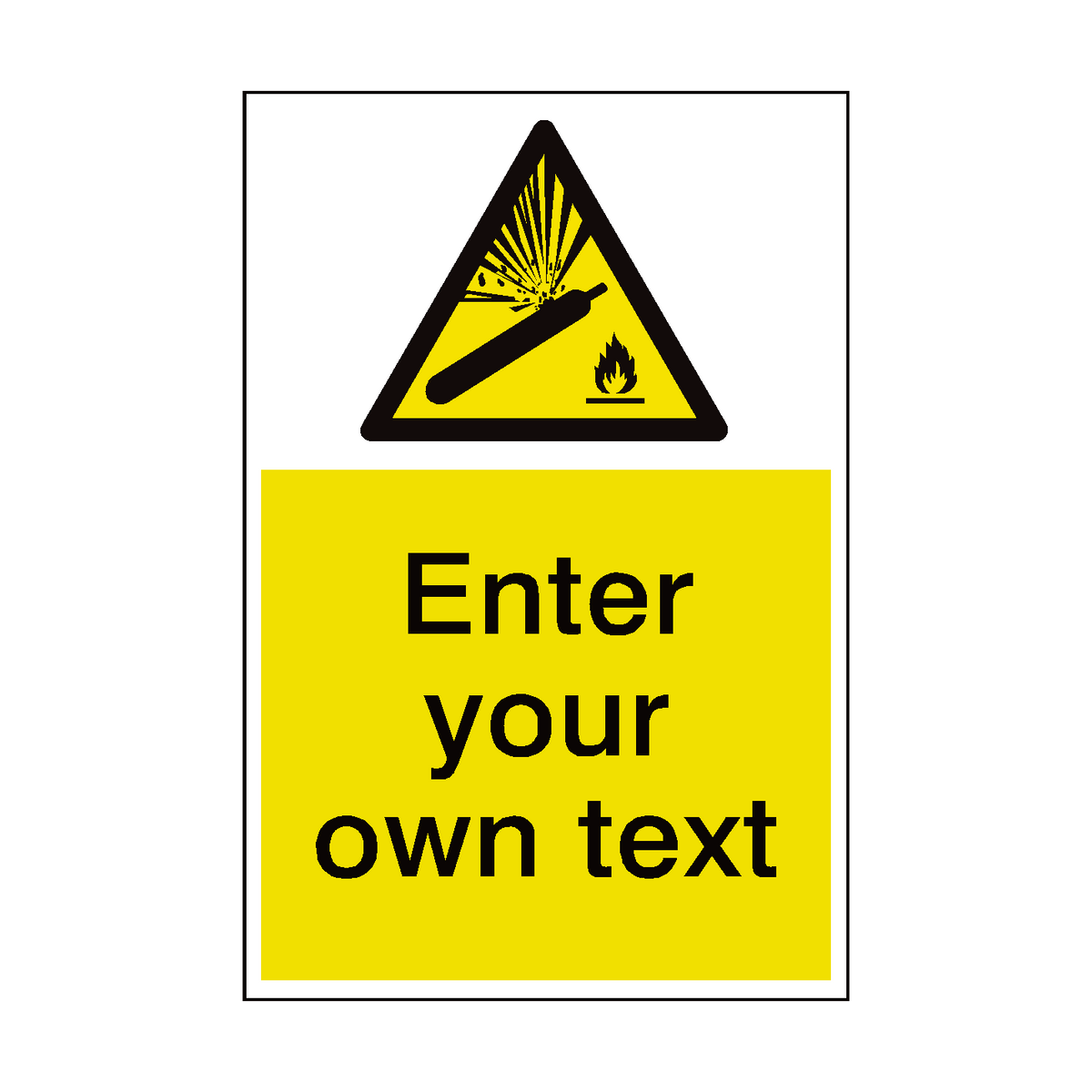 Explosive Gas Custom Hazard Sign | Safety-Label.co.uk