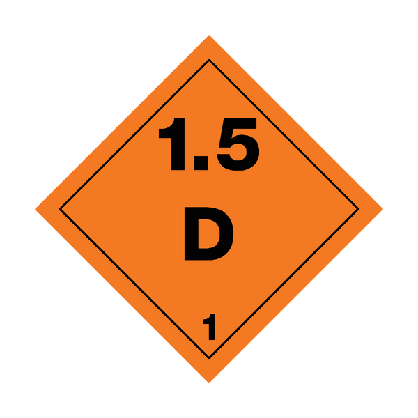 Class 1 Explosives D Sticker | Safety-Label.co.uk