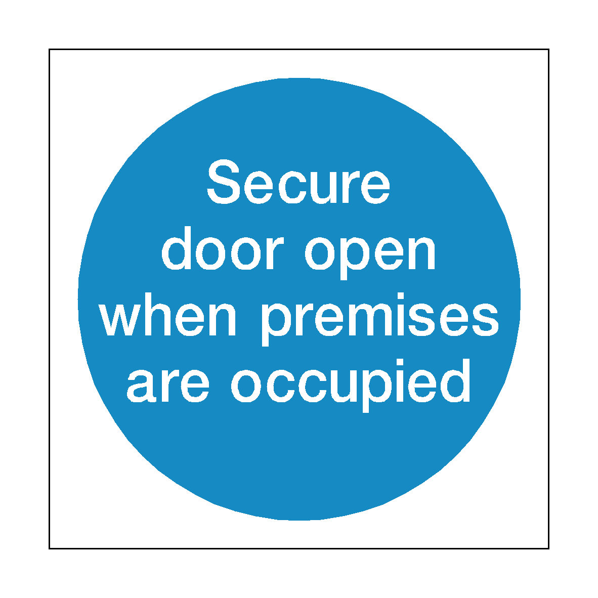 Secure Door Open Door Sticker | Safety-Label.co.uk