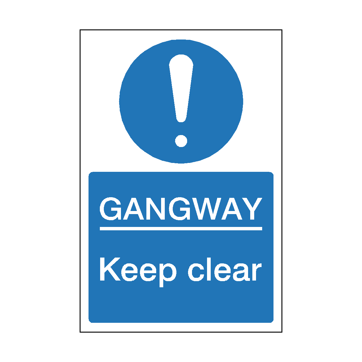 Gangway Keep Clear Sticker | Safety-Label.co.uk