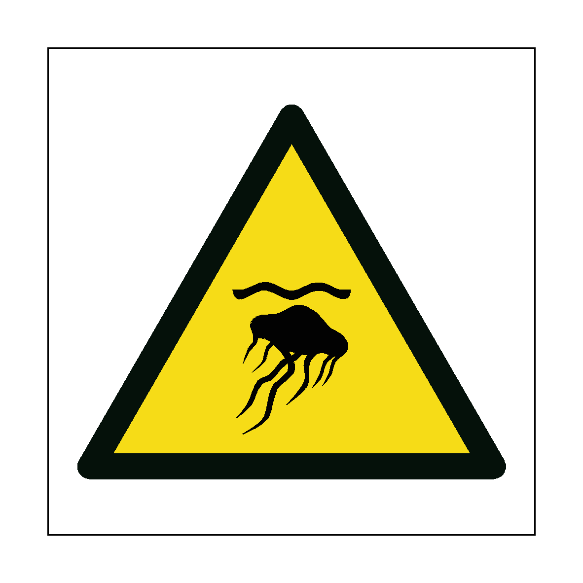Jellyfish Hazard Symbol Label | Safety-Label.co.uk