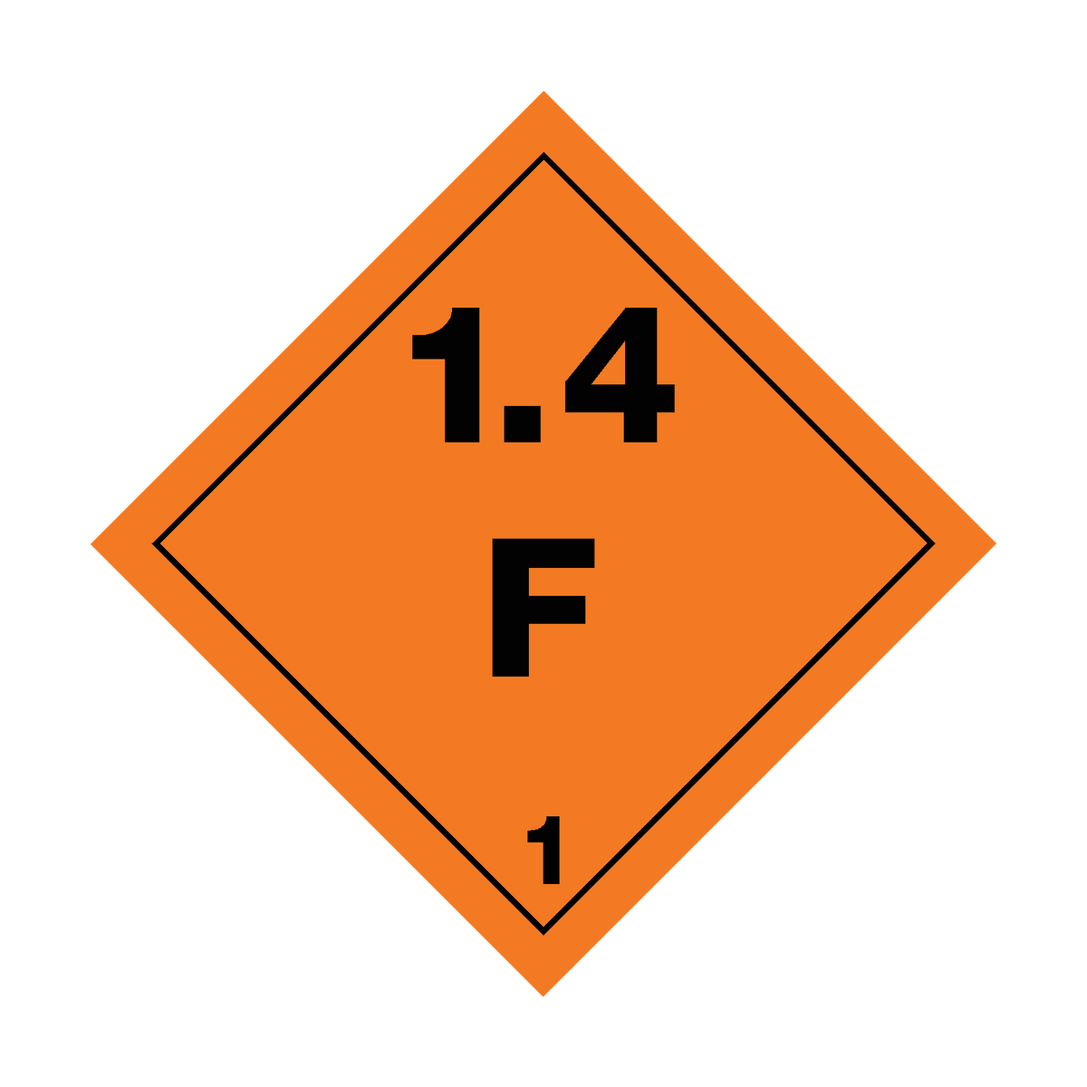 Class 1 Explosives F Sign | Safety-Label.co.uk