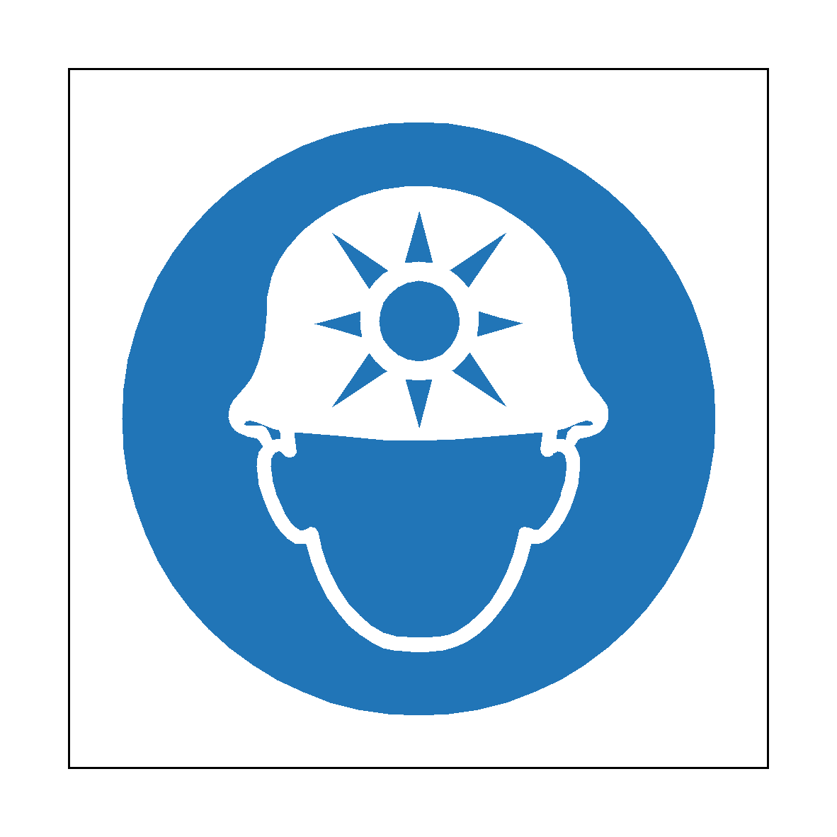 Wear Mining Helmet Symbol Sign