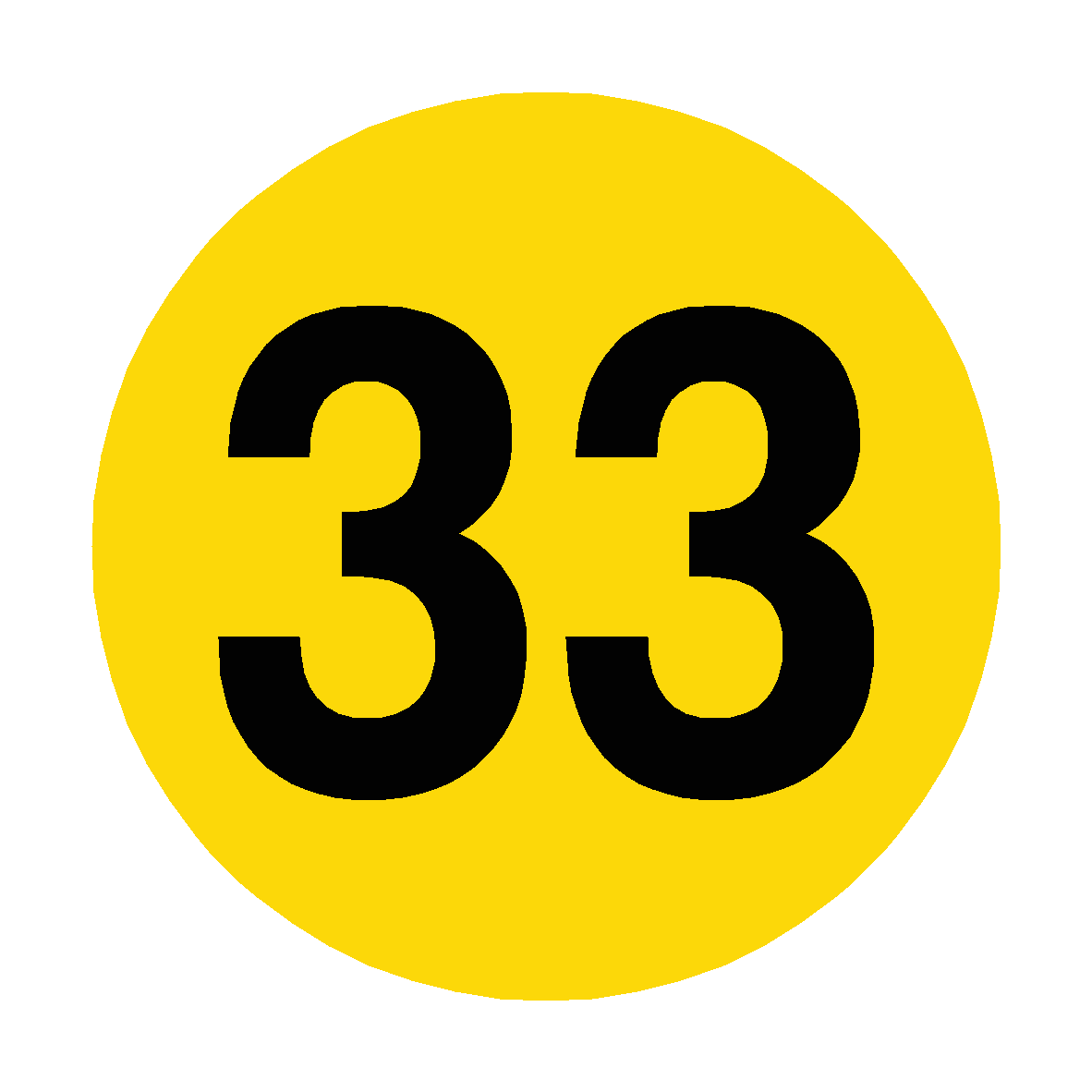 Number 33 Floor Marker | Safety-Label.co.uk