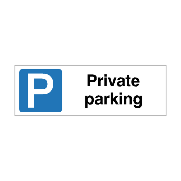 Private Parking Sign Landscape | Safety-Label.co.uk