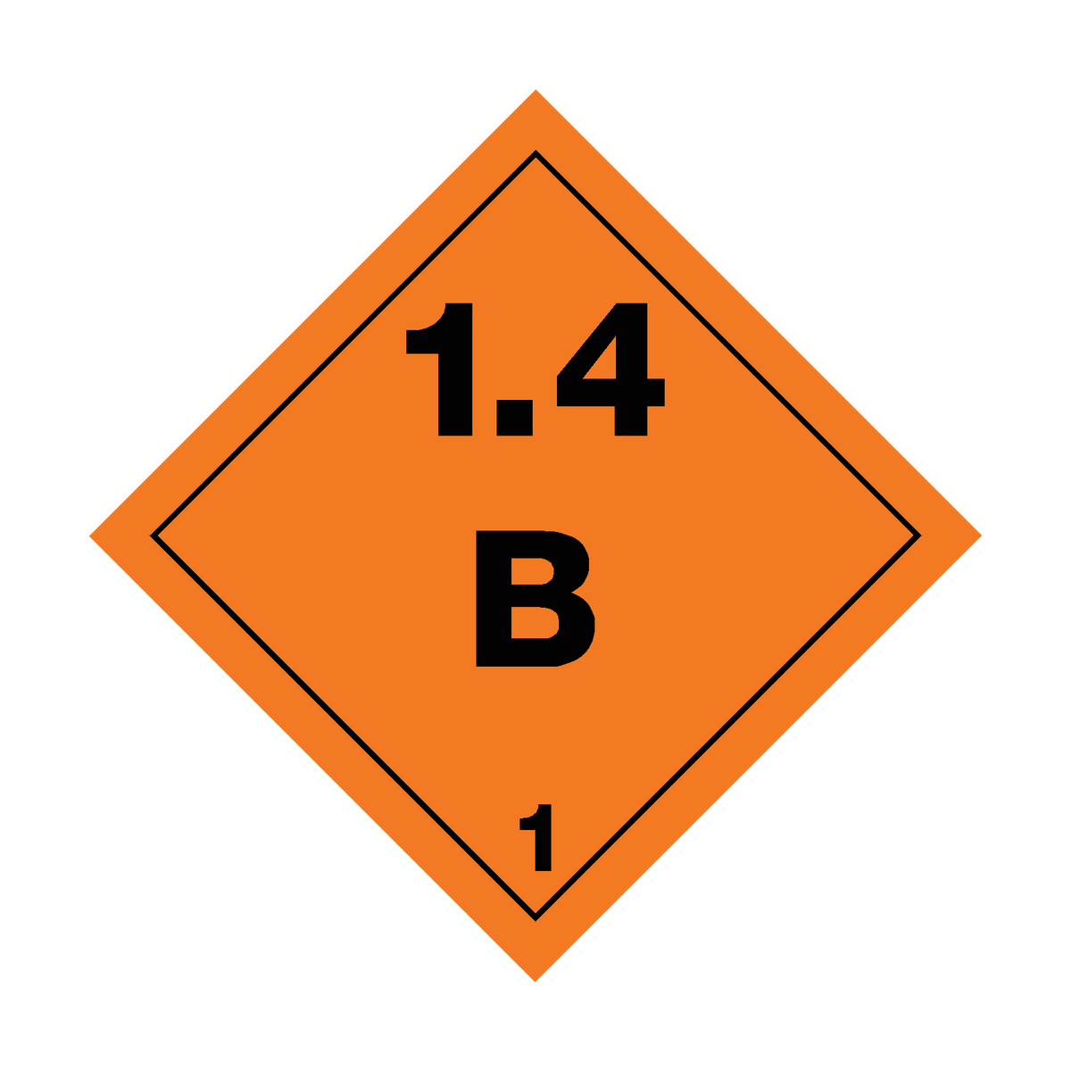 Class 1 Explosives B Sign | Safety-Label.co.uk