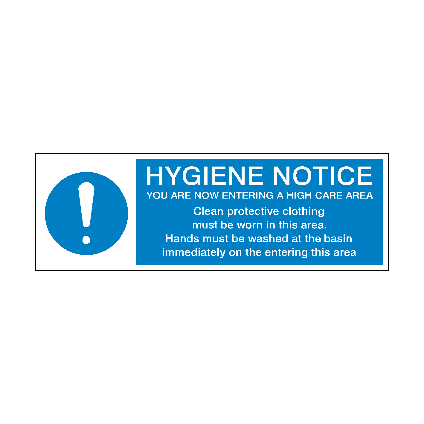 Hygiene Notice Mandatory Sticker | Safety-Label.co.uk